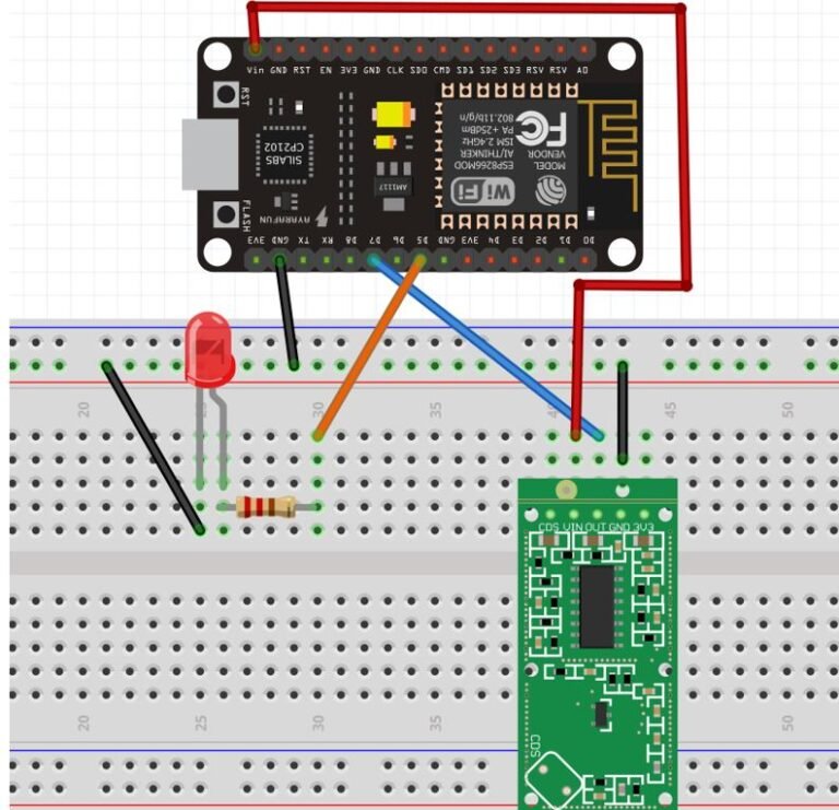 RCWL-0516 Microwave Radar Sensor with ESP8266 NodeMCU