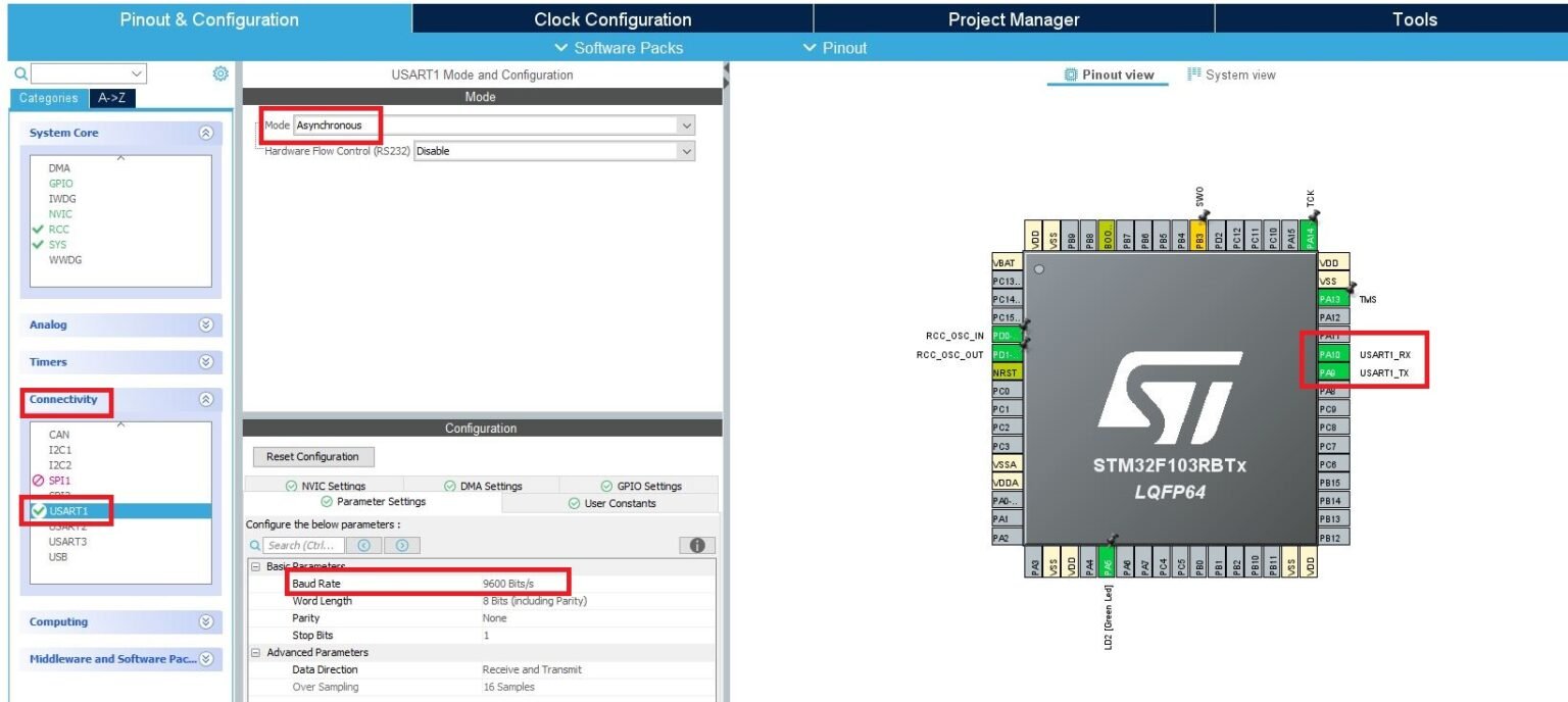 HC-05 Bluetooth Module with STM32 Nucleo STM32CubeIDE
